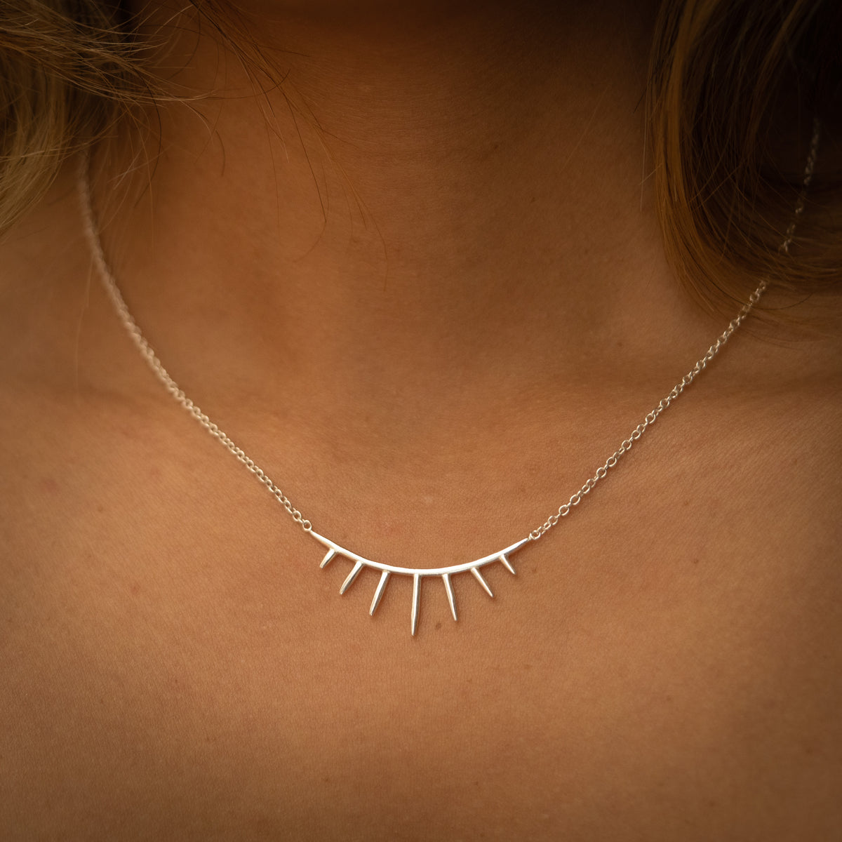 Helios Necklace Sterling Silver | Kristine Cabanban Jewelry